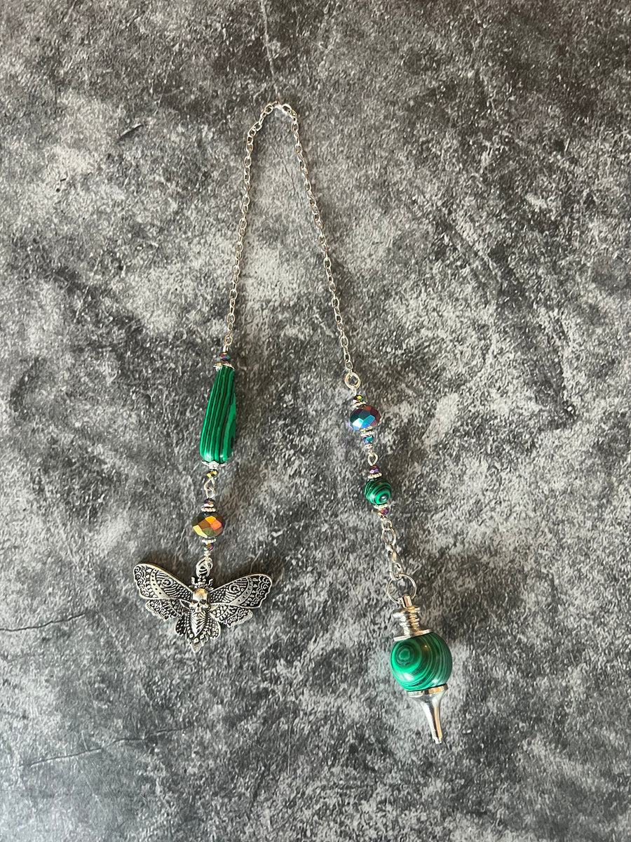 Malachite Handmade Gemstone Pendulums - Divination Pendulum, Crystal P ...